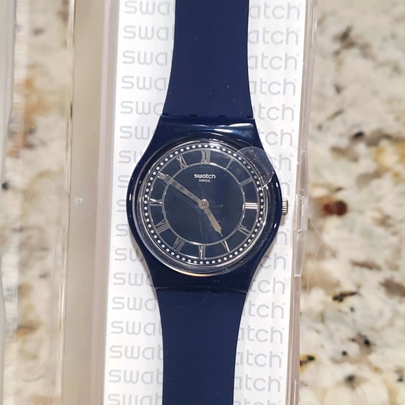 Swatch | Accessories | Swatch Watch In Navy Blue Bought In Switzerland ...